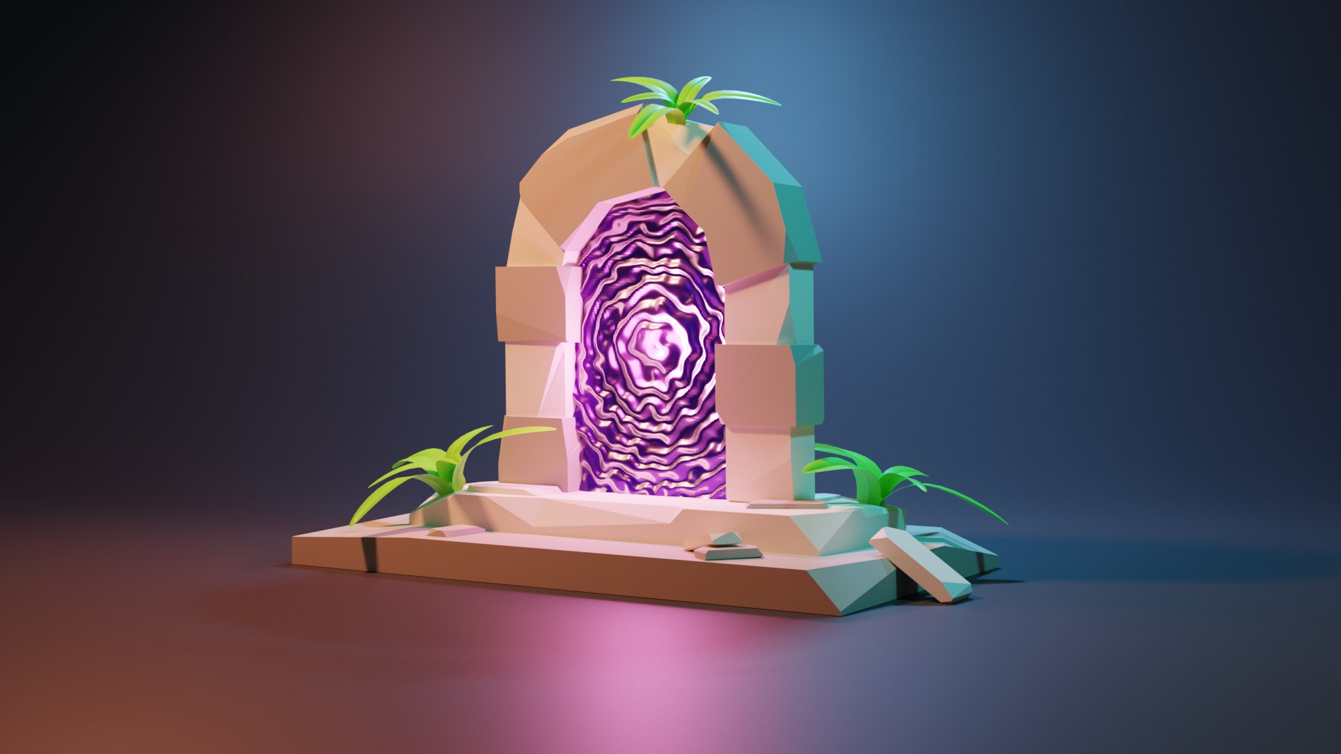 Low-poly Portal 3D Model - TurboSquid 1976680