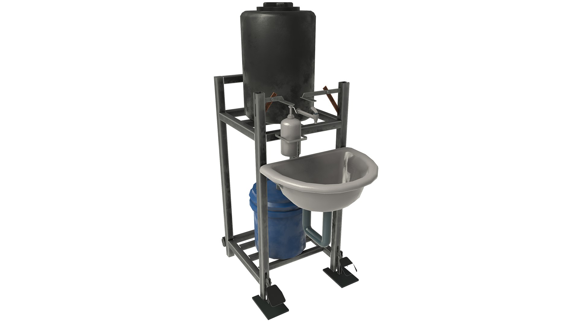 3D Foot Operated Hand Wash - TurboSquid 1663601