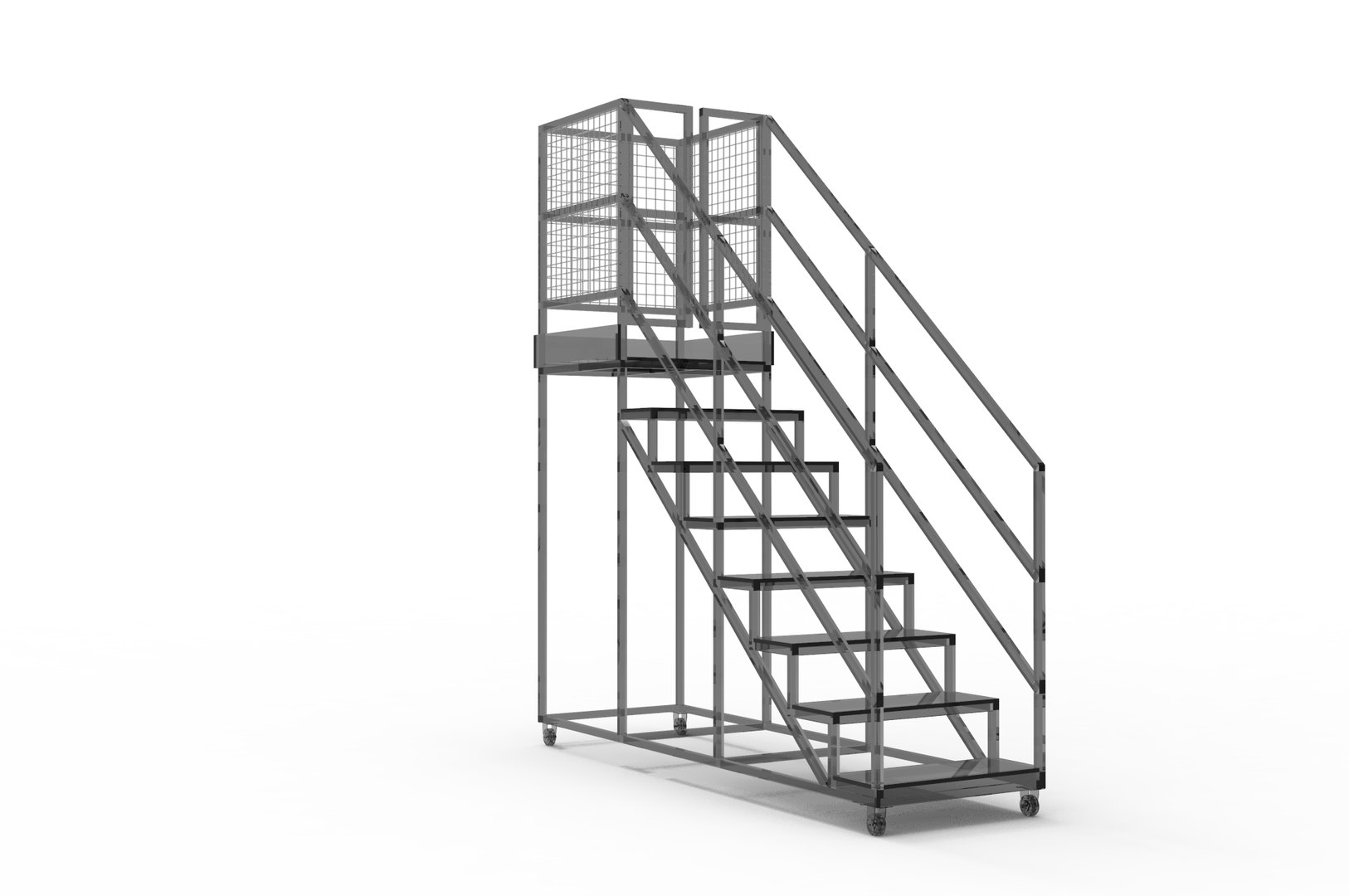Mobile Stairs Standard HSE 3D Model - TurboSquid 2135756
