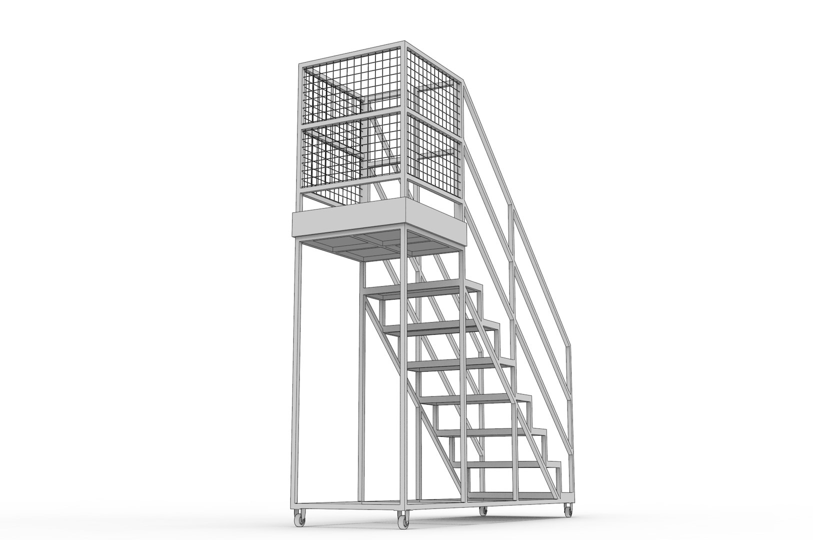 Mobile Stairs Standard HSE 3D Model - TurboSquid 2135756