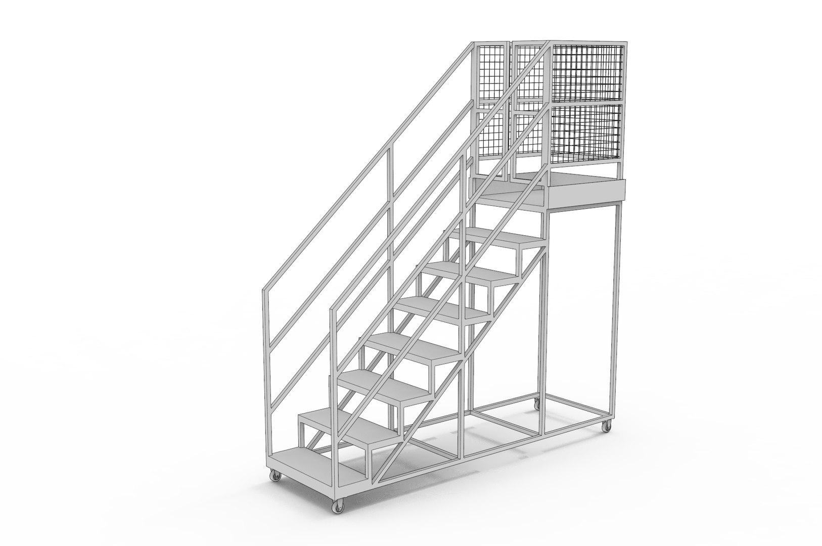 Mobile Stairs Standard HSE 3D Model - TurboSquid 2135756