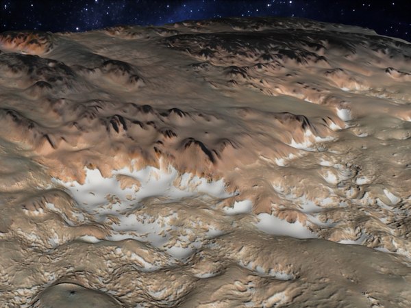 alien terrain mountains 3d model