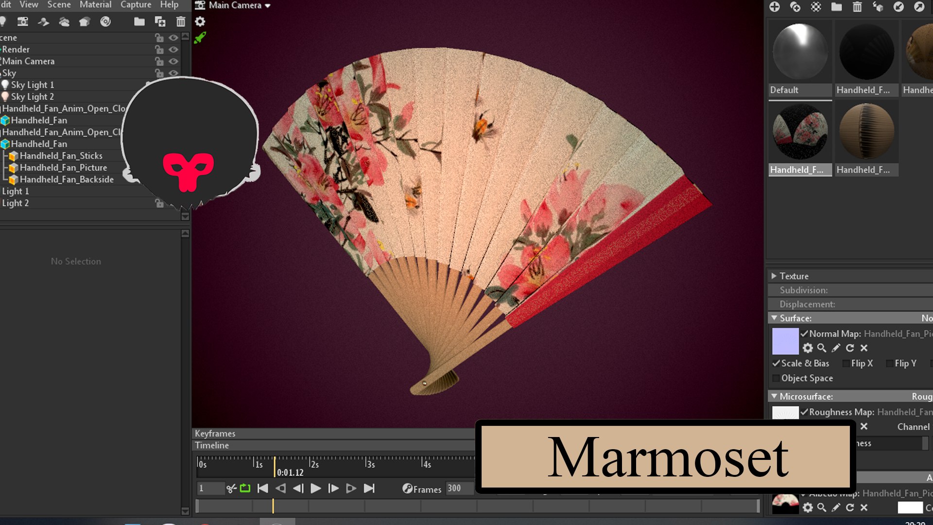 Handheld Foldable Fan Animated Model - TurboSquid 1740127