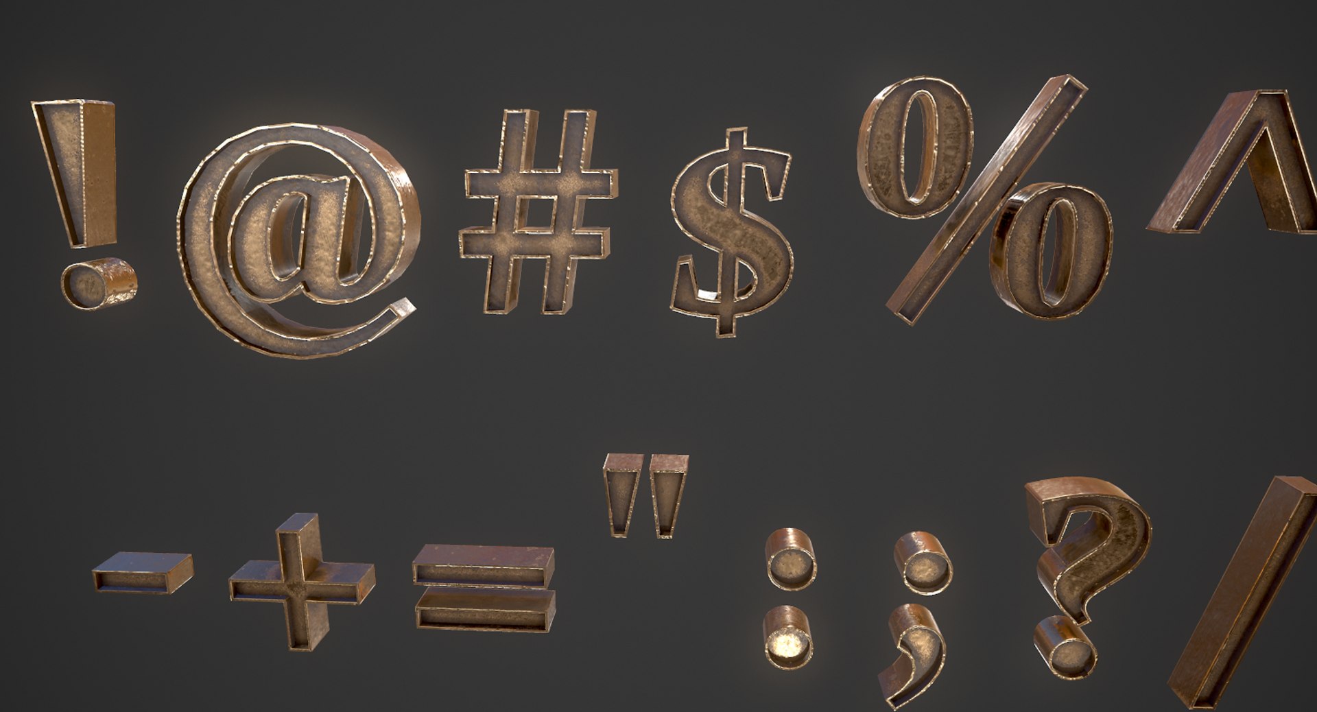 3D English Letters - TurboSquid 1501703