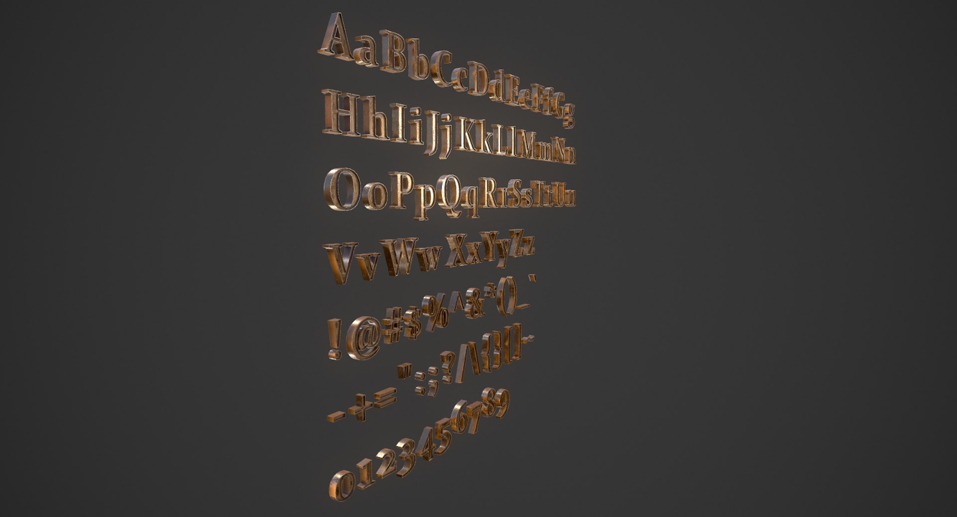 3D English Letters - TurboSquid 1501703