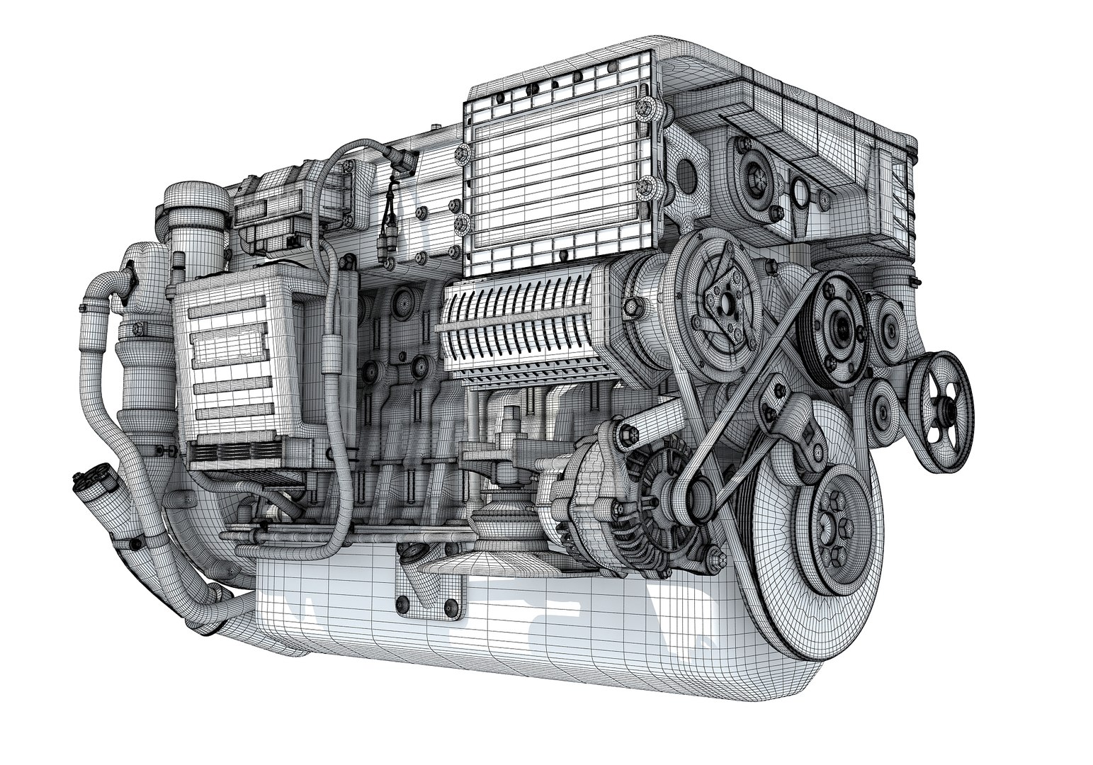 3D Boat Engine Model - TurboSquid 1305681