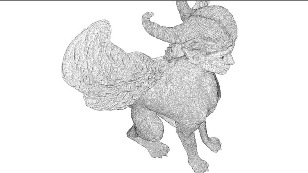 3D statue woman lion beige model - TurboSquid 1580505