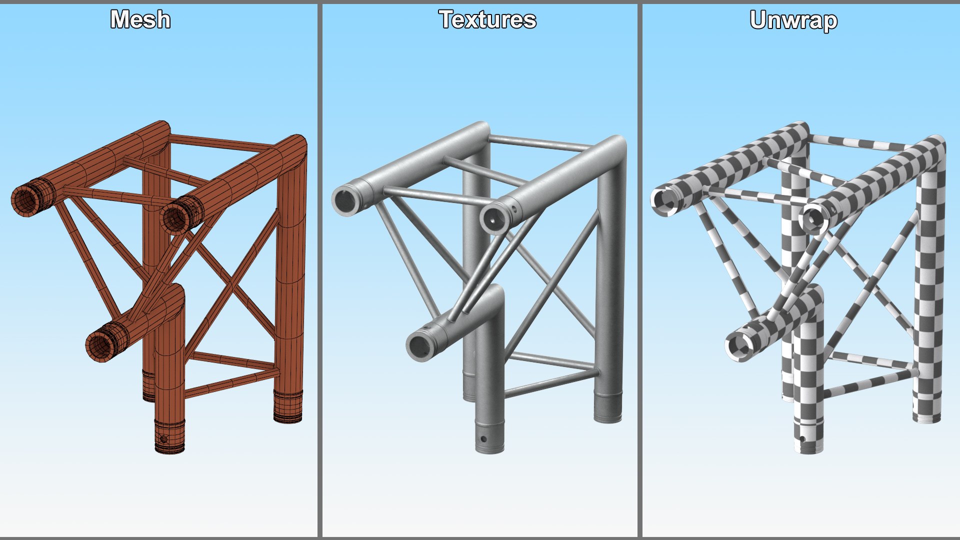 Industrial Triangular Truss Modular 3D Model - TurboSquid 2269753