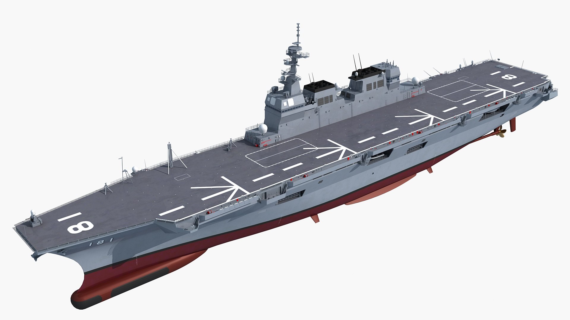 Hyuga Class Helicopter Destroyer 181 Model - TurboSquid 2171431