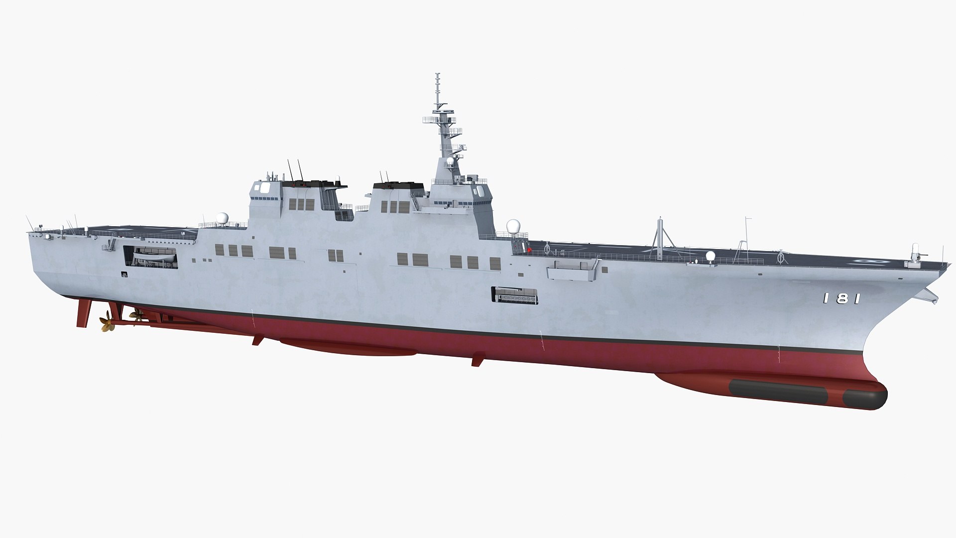 Hyuga Class Helicopter Destroyer 181 Model - TurboSquid 2171431