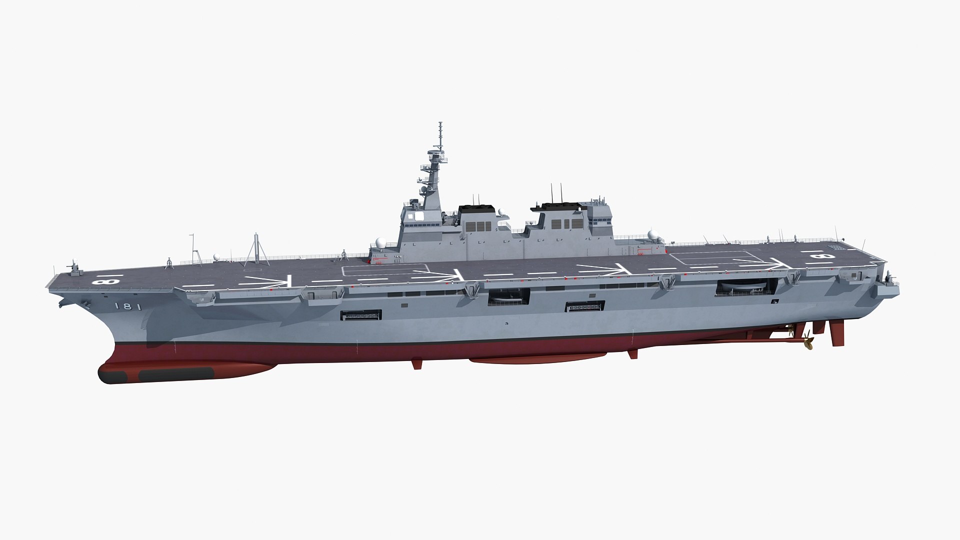 Hyuga Class Helicopter Destroyer 181 Model - TurboSquid 2171431