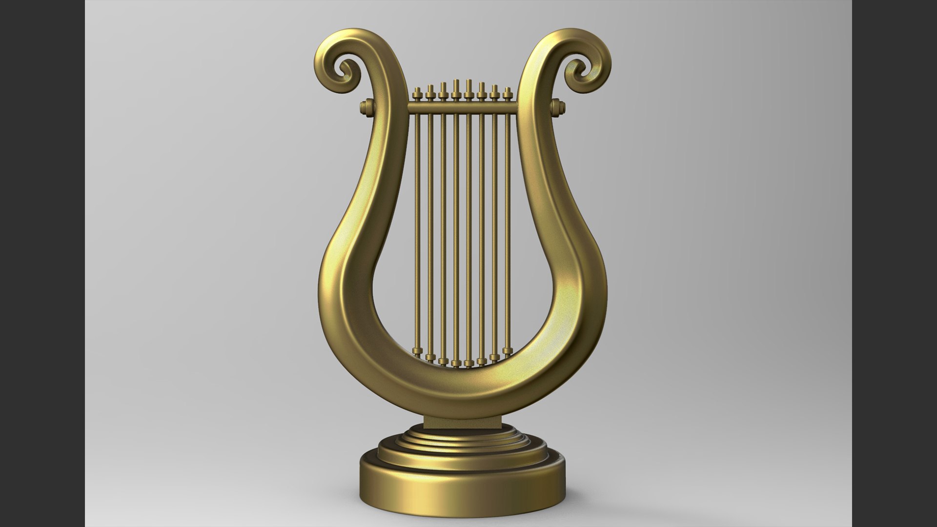 modelo 3d Golden Lyre - TurboSquid 2091460