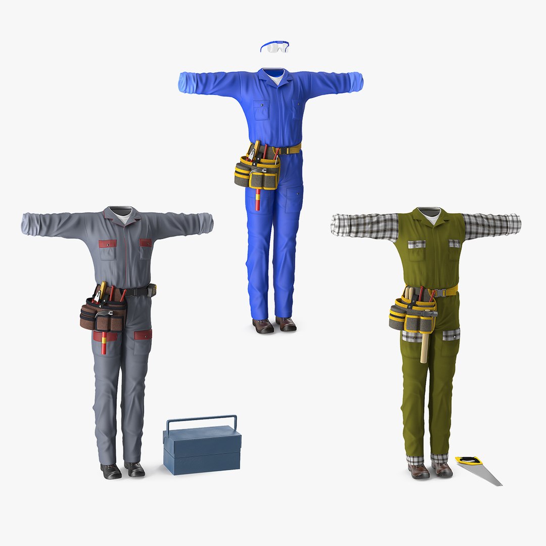 Workman uniforms work 3D model - TurboSquid 1621053