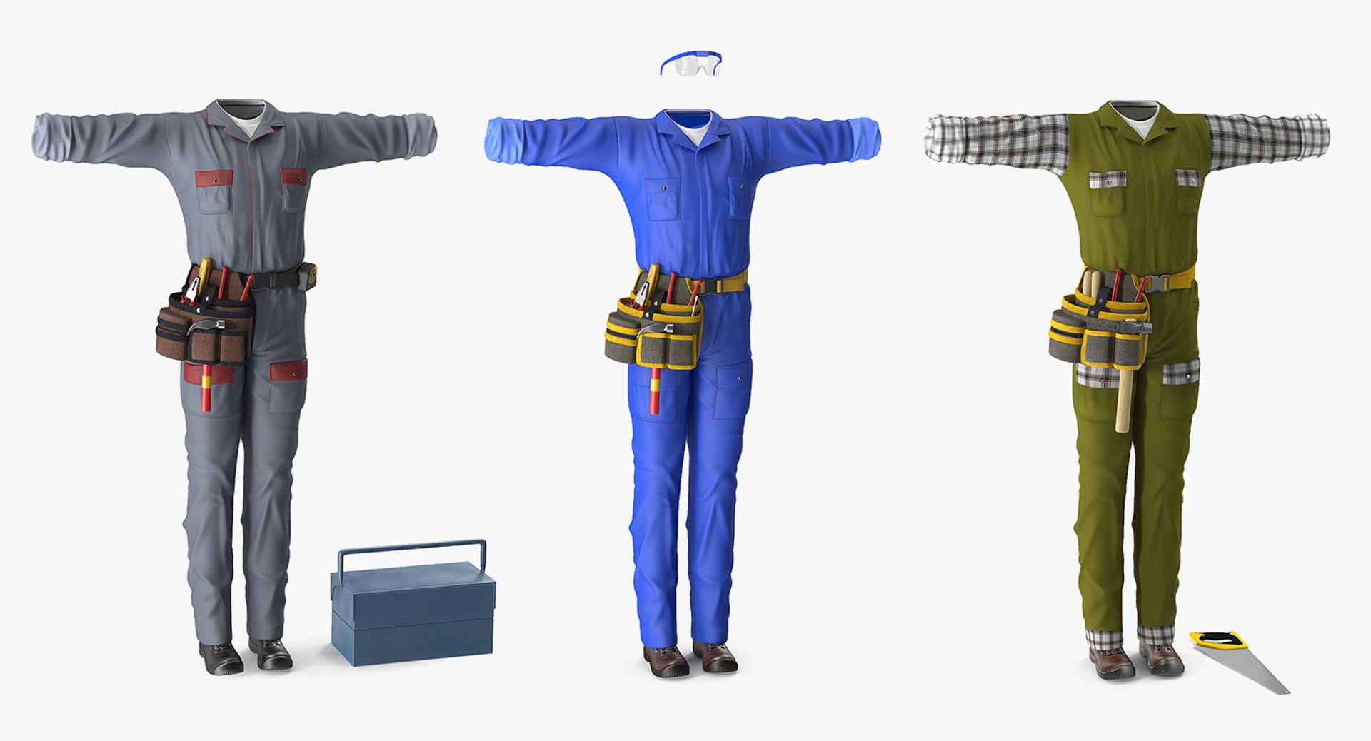 Workman uniforms work 3D model - TurboSquid 1621053
