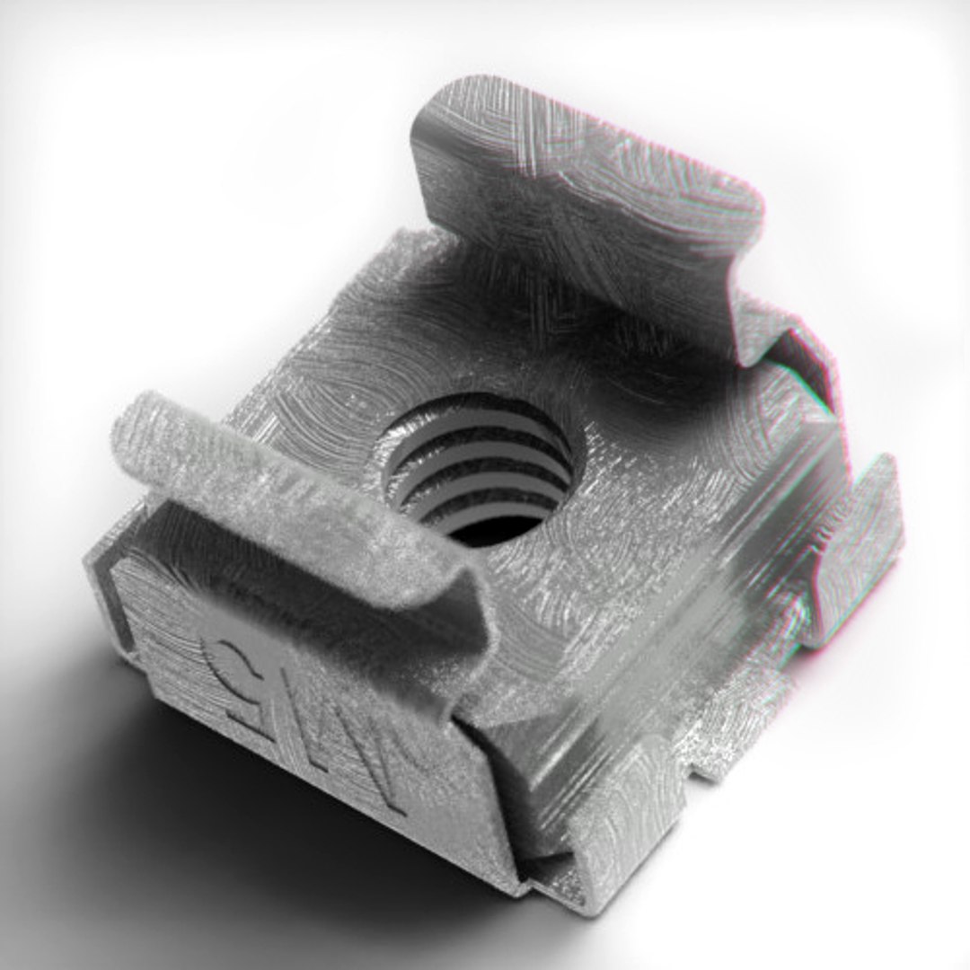 Cage Nut M5 3d 3ds