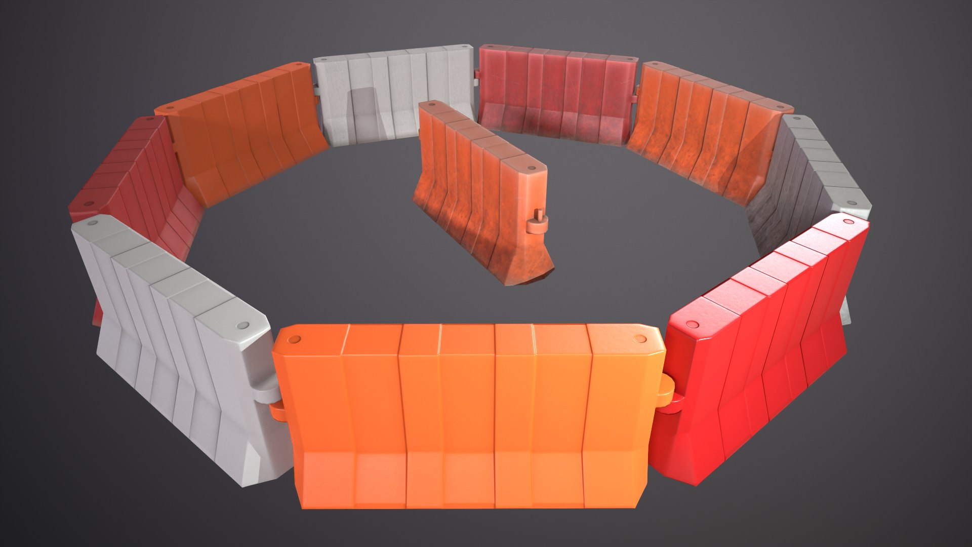 3D model Plastic road barrier - TurboSquid 2045746