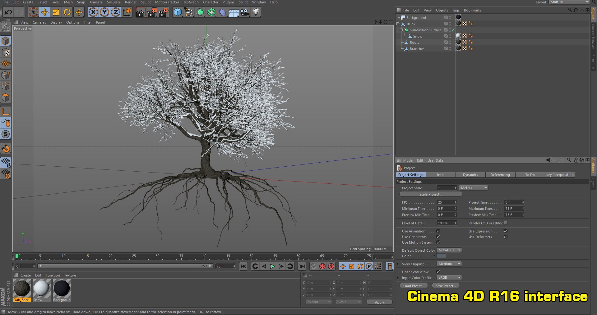 3D Oak Winter 4 Tree Model - TurboSquid 1384368