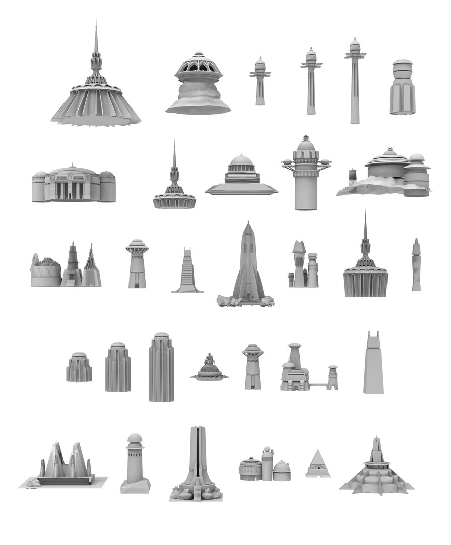 3D Kitbash 26 Pack Buildings - TurboSquid 1541258