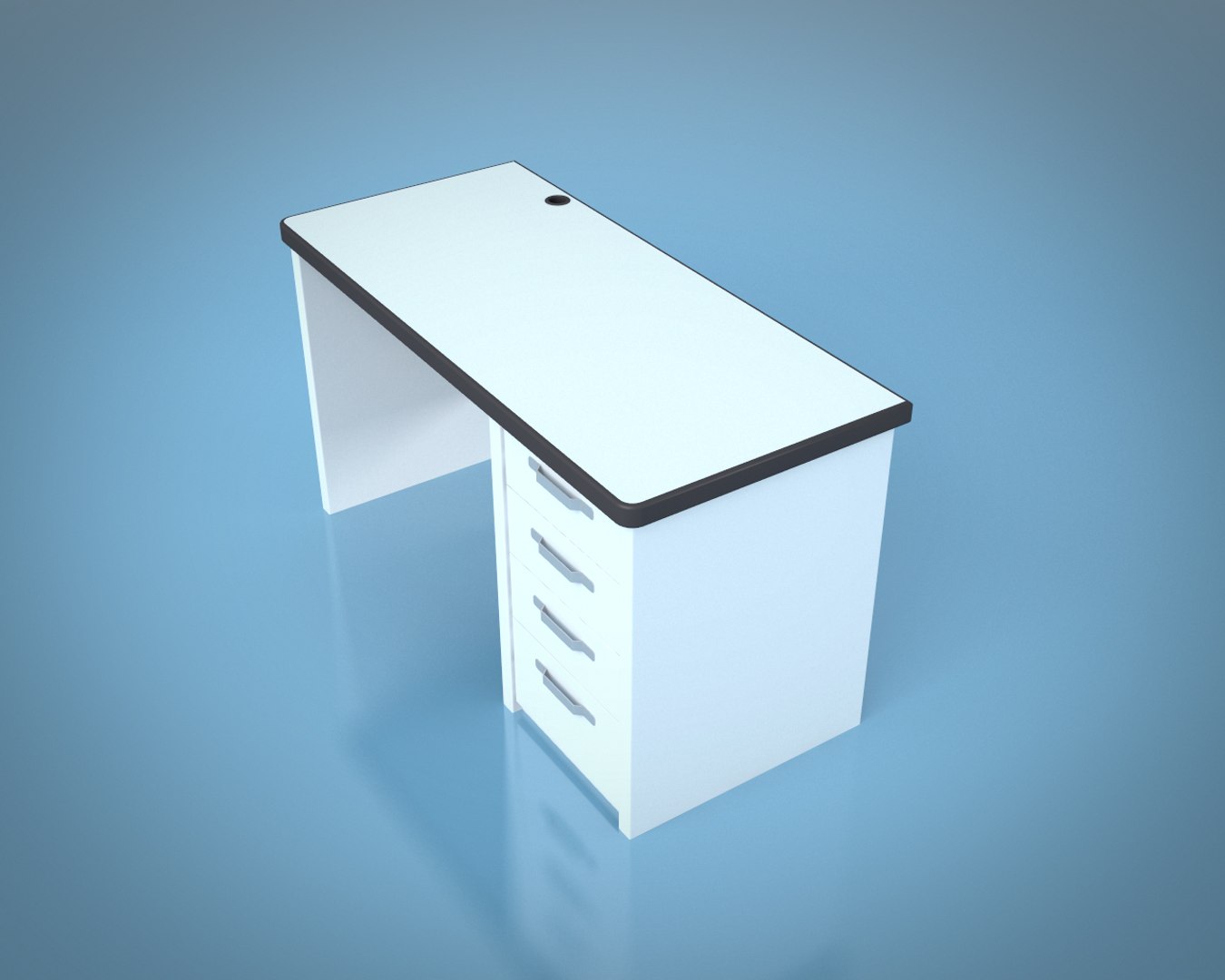 Desk Office 3d Obj