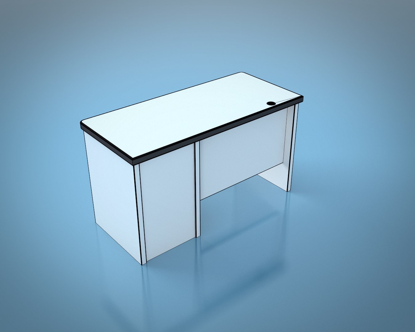 Desk Office 3d Obj