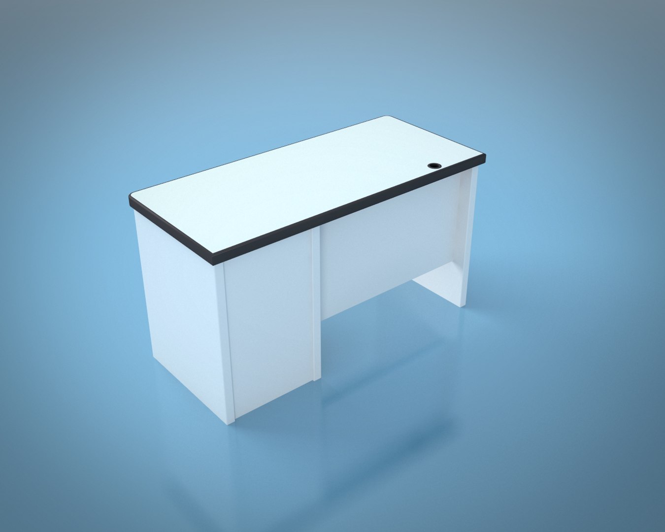 Desk Office 3d Obj