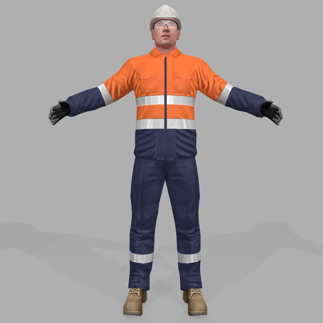 Safety Worker 3D - TurboSquid 1347435