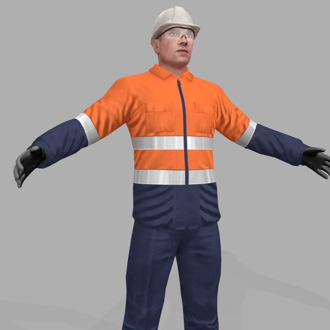 Safety Worker 3D - TurboSquid 1347435