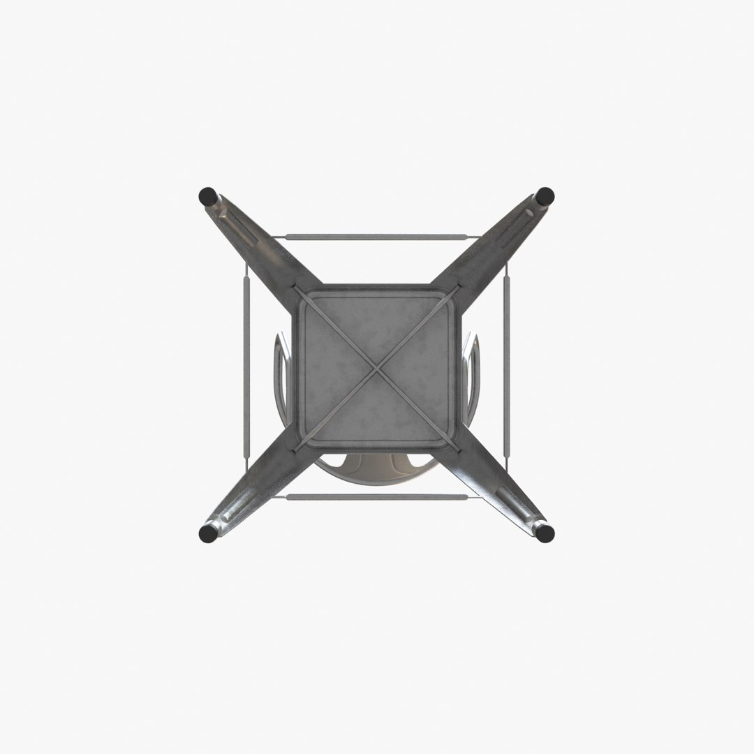 3d Model Vintage Metal Bar Stool