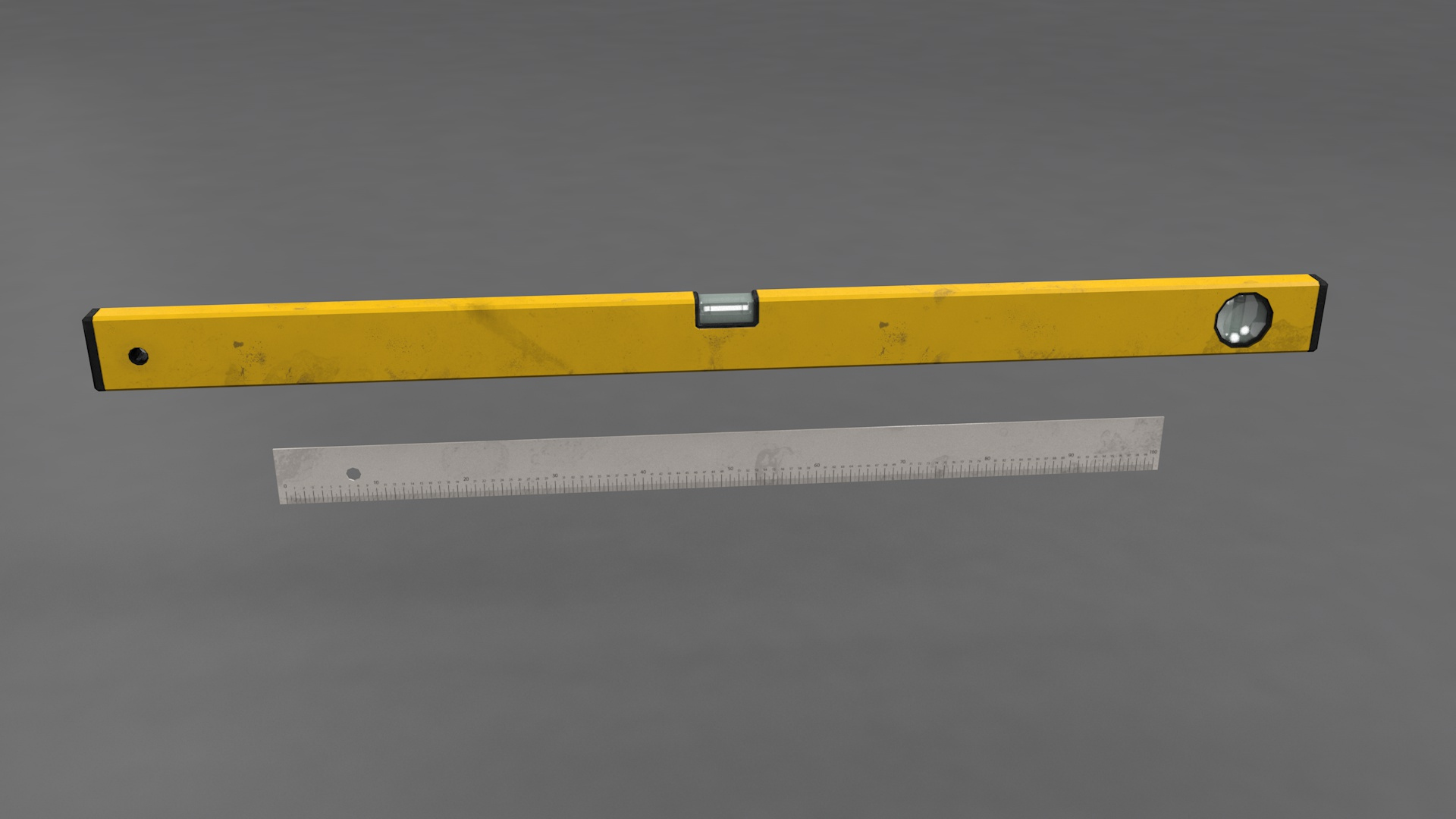 3D Spirit Level And Ruler Model - TurboSquid 1793462