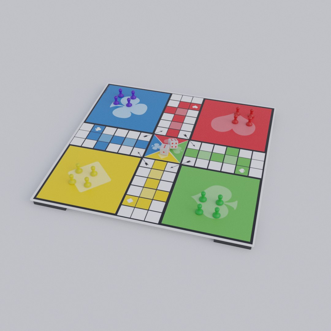 3D Ludo Board Game Model - TurboSquid 2280141