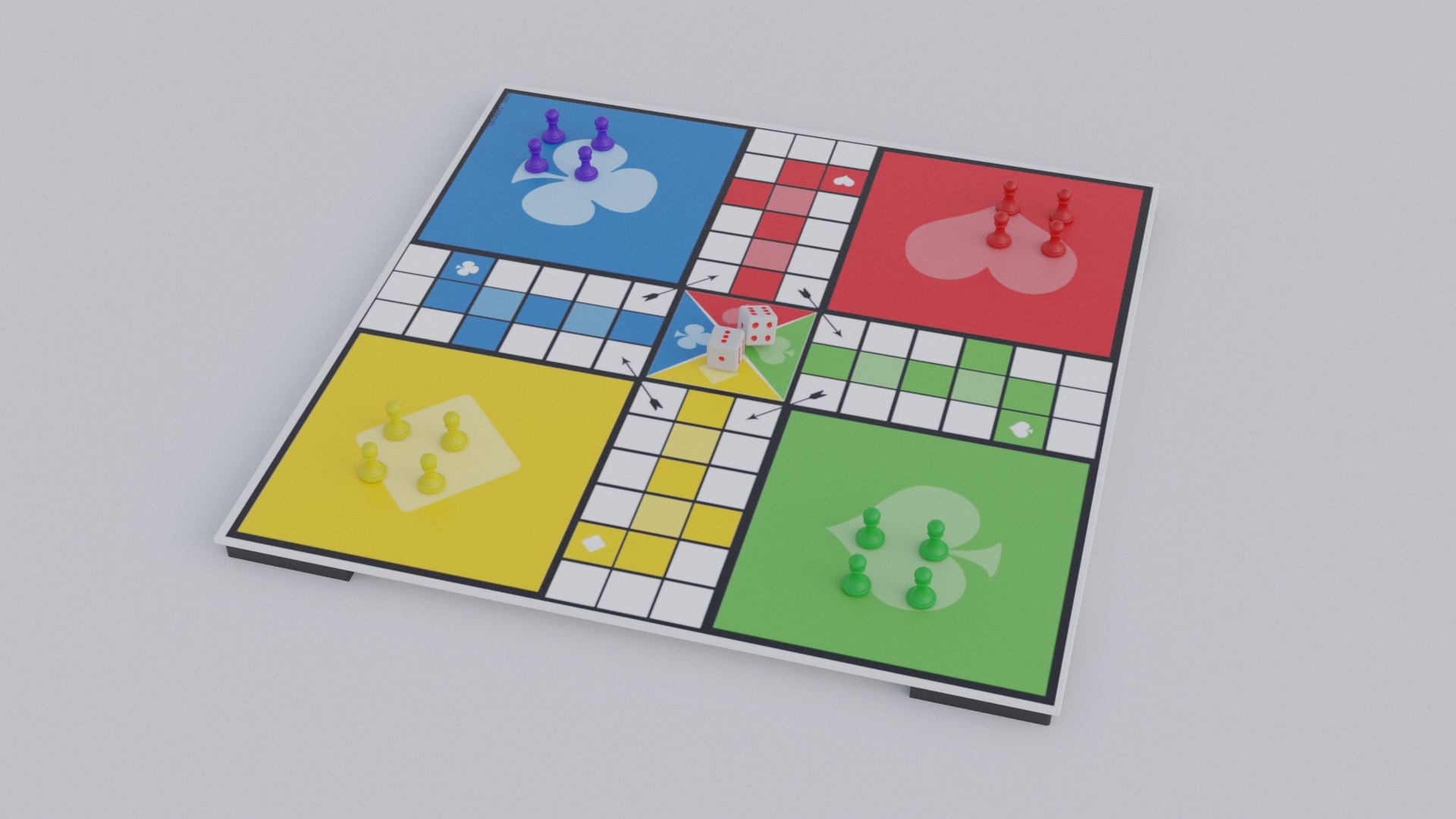 3D Ludo Board Game Model - TurboSquid 2280141