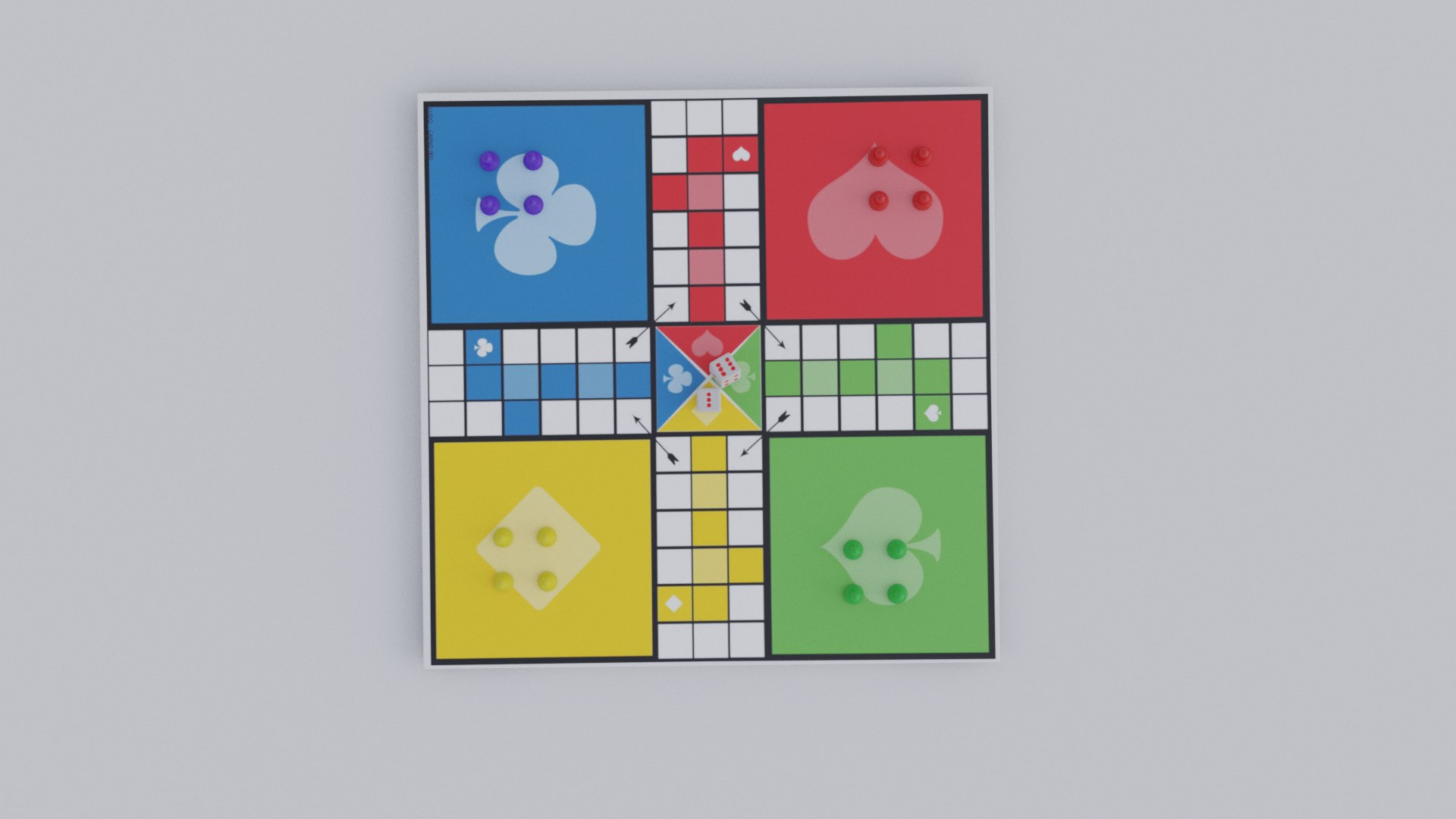 3D Ludo Board Game Model - TurboSquid 2280141