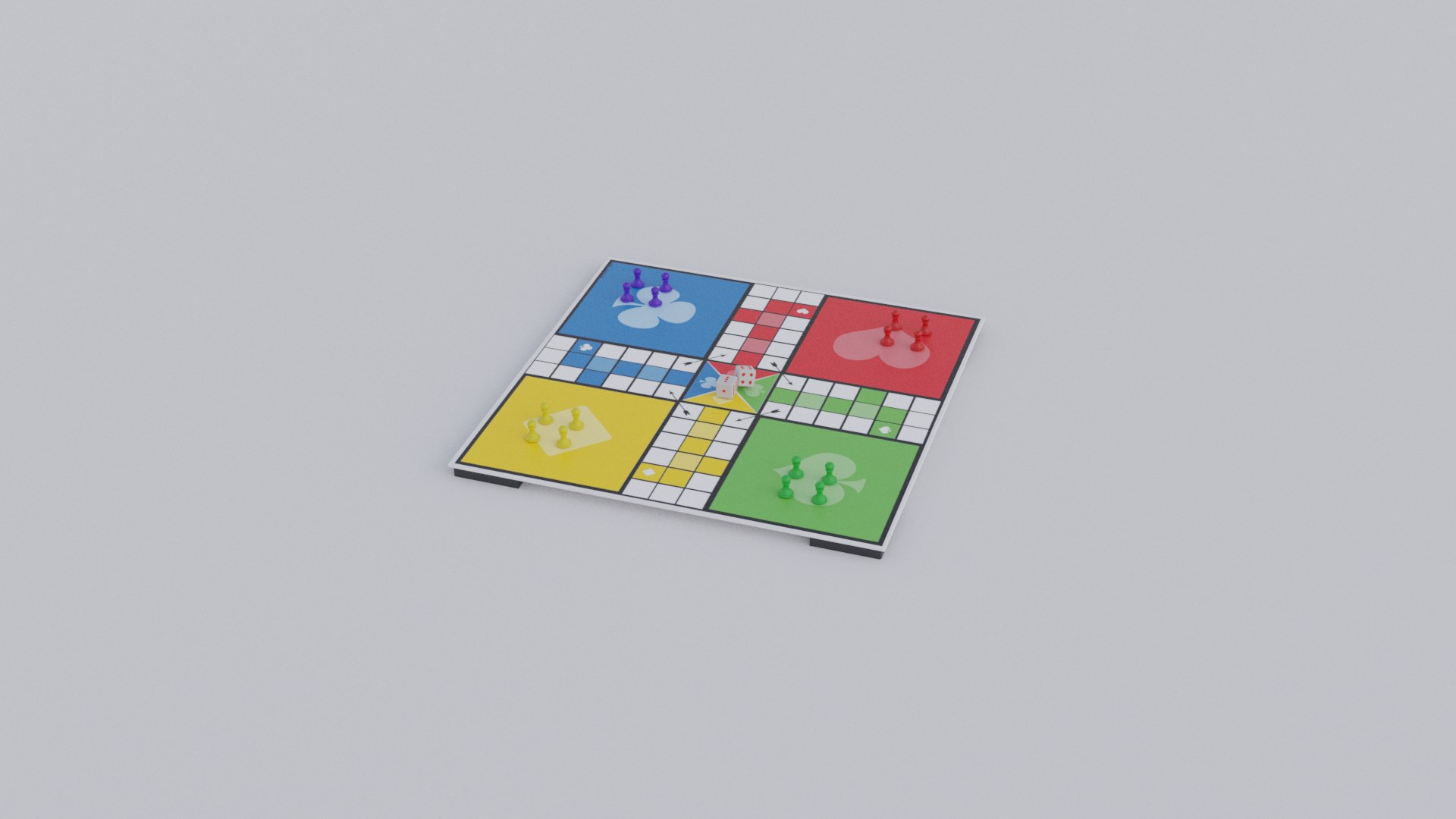 3D Ludo Board Game Model - TurboSquid 2280141