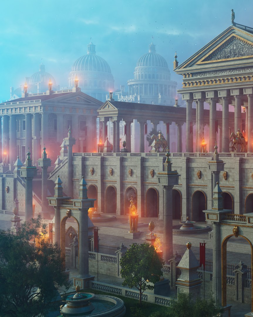3D Model Temple Of Venus And Roma Environment - TurboSquid 2257870