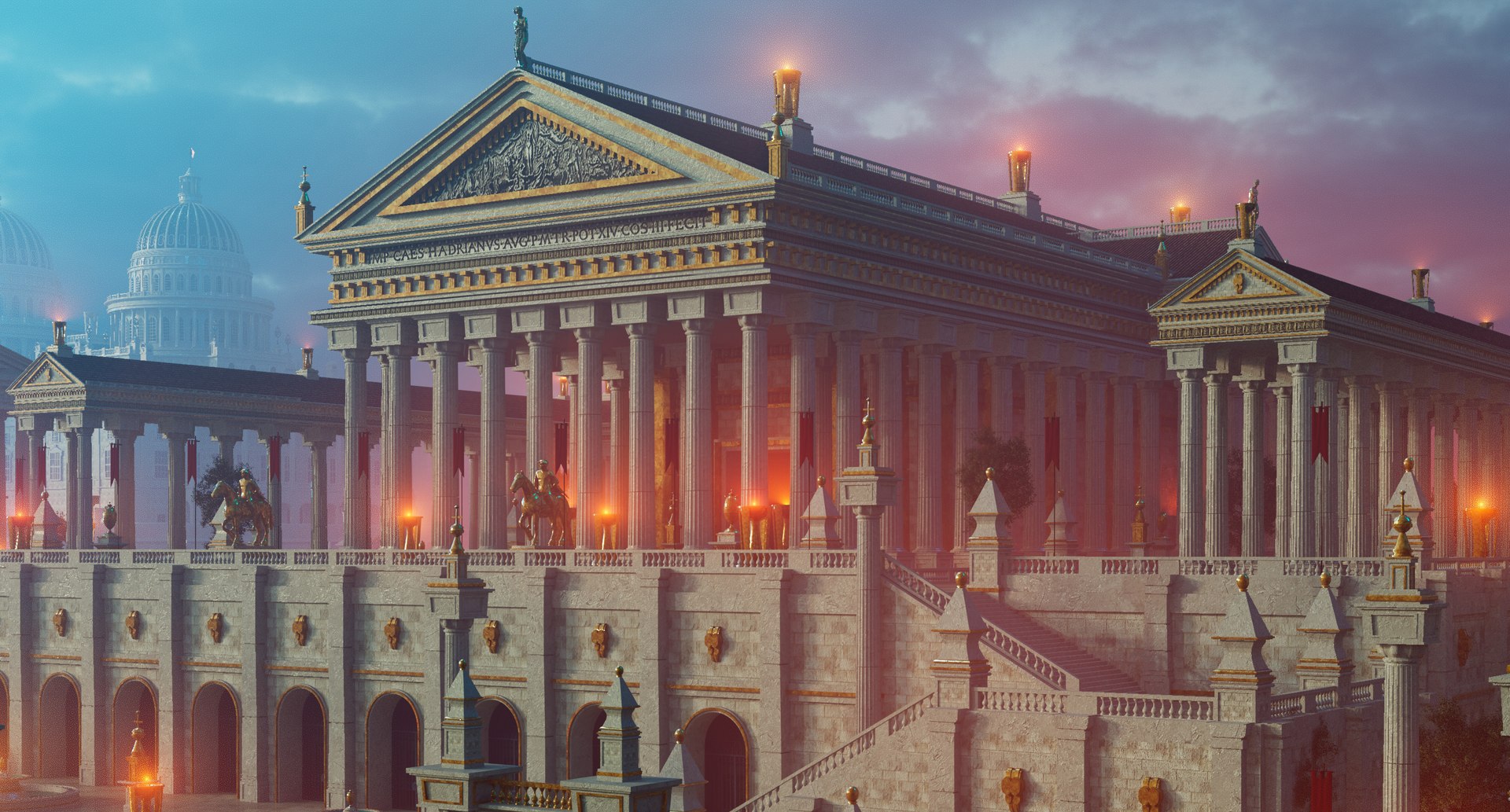 3D Model Temple Of Venus And Roma Environment - TurboSquid 2257870