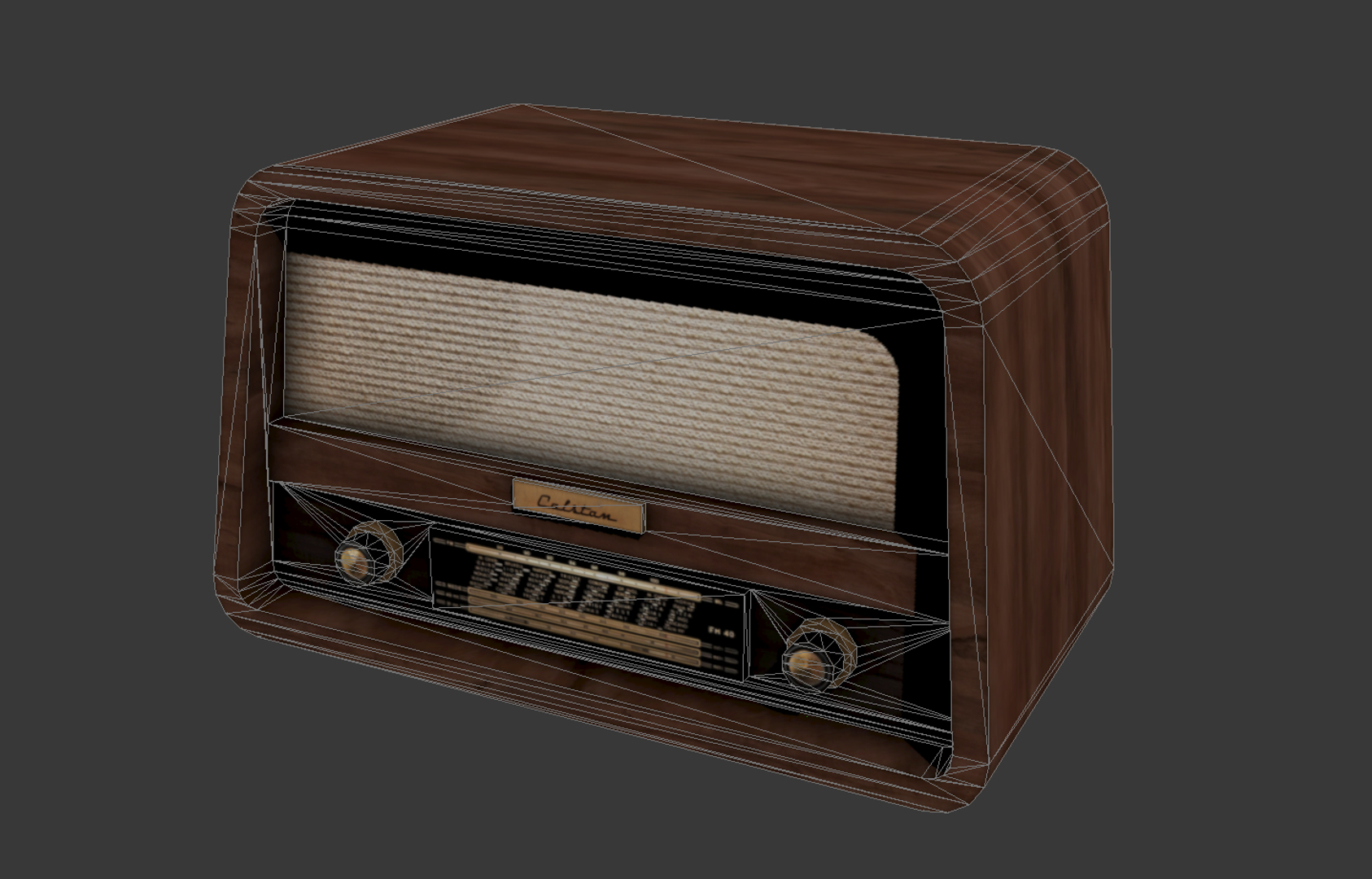 3d retro radio model