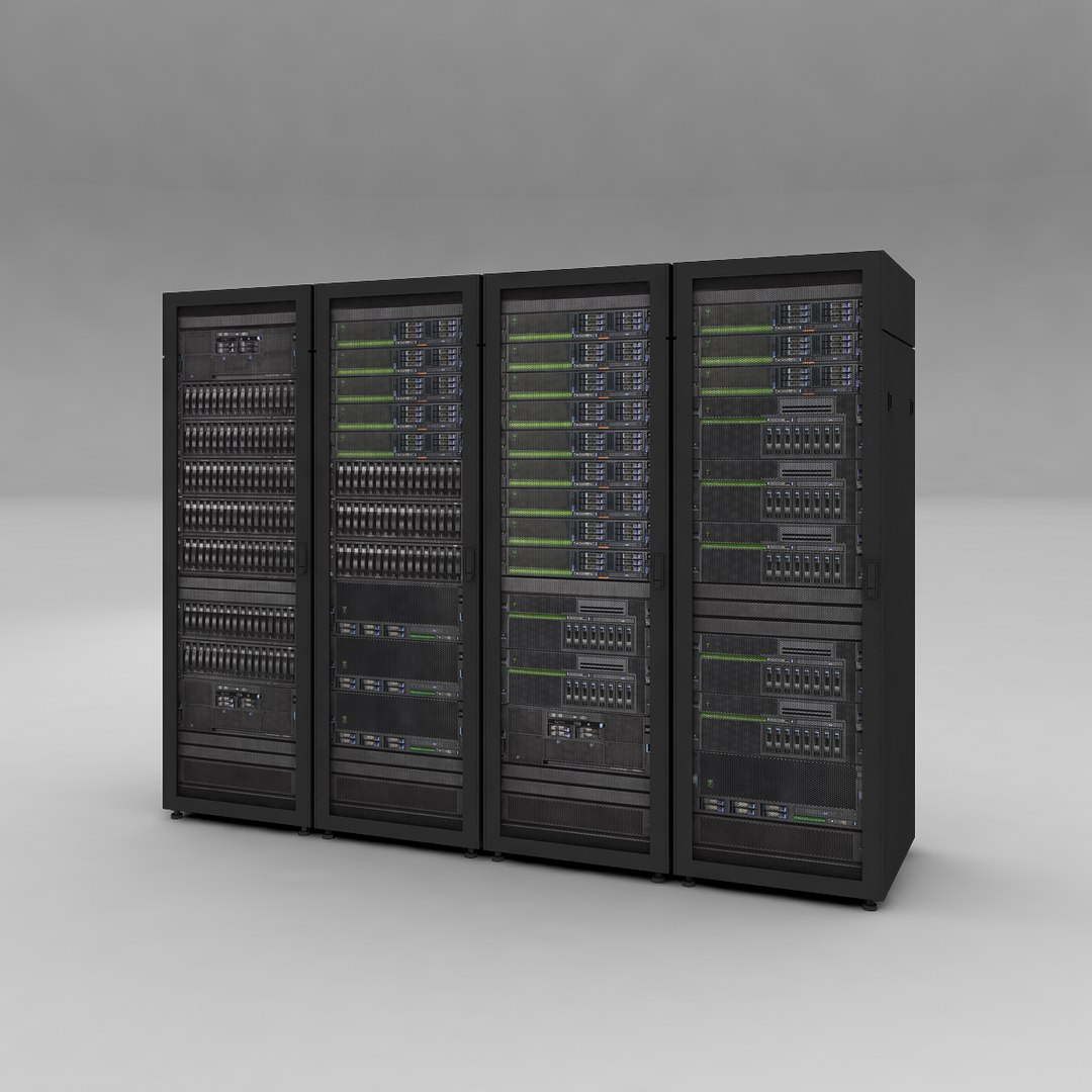 server racks - ibm 3d model