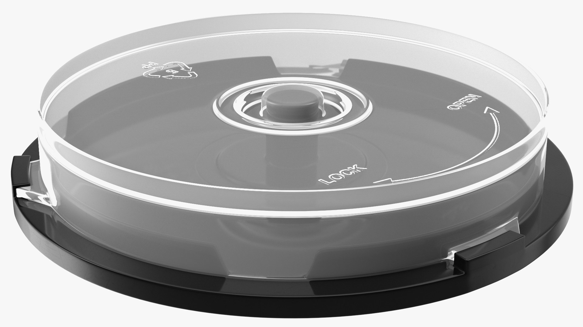 3D CD DVD Spindle Cake Box For 10 Discs Empty Model - TurboSquid 1830068