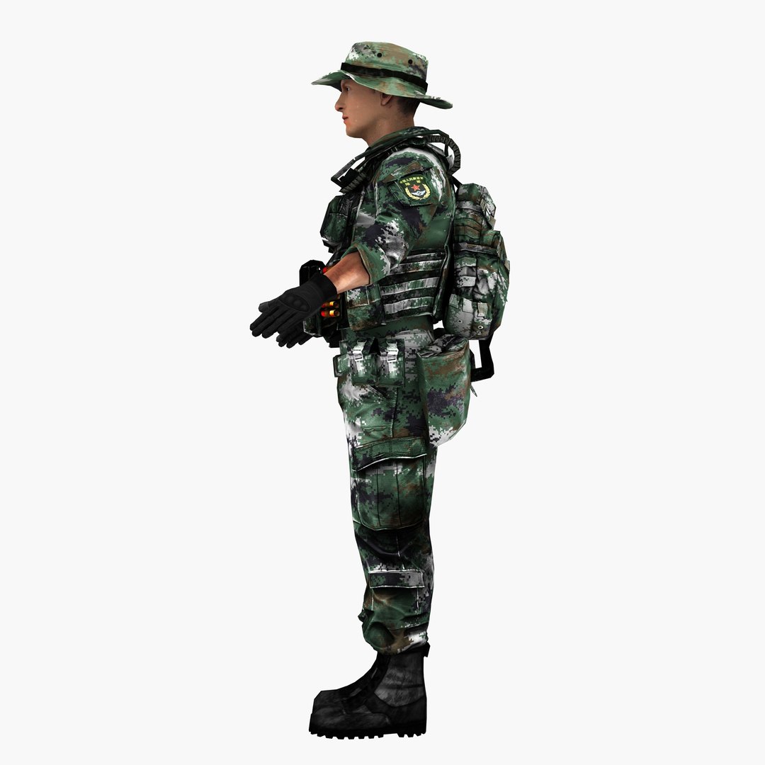 3D Model Pla Chinese Soldier - TurboSquid 1668799
