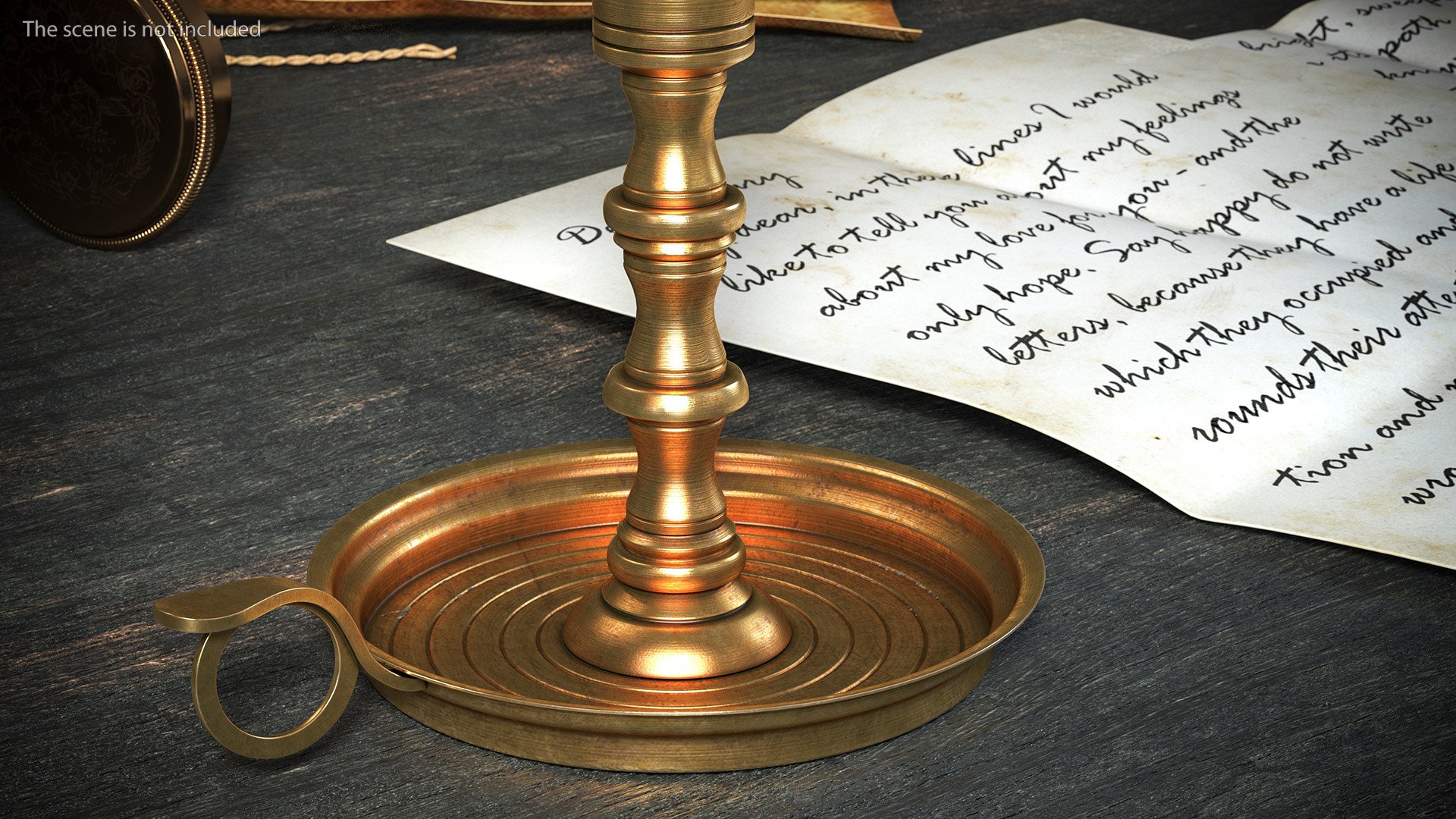 3D Antique Candle Holder With Handle - TurboSquid 2229432