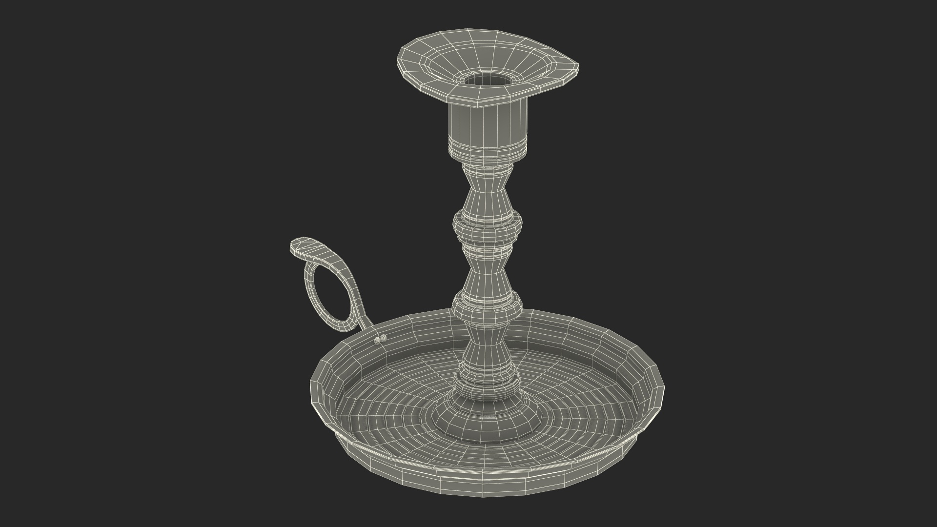 3D Antique Candle Holder With Handle - TurboSquid 2229432