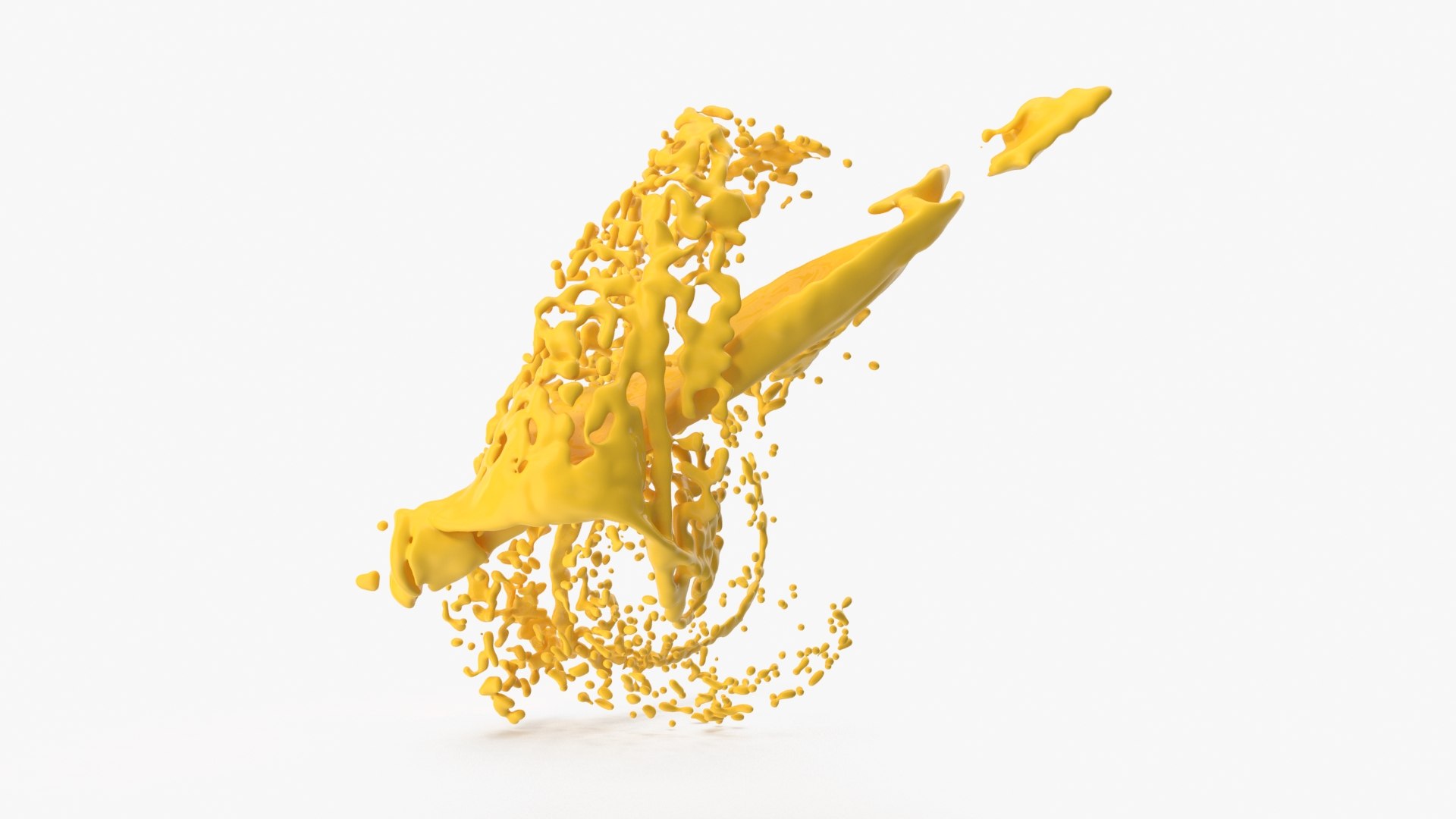 3D Yellow Splash 10 Model - TurboSquid 1872439