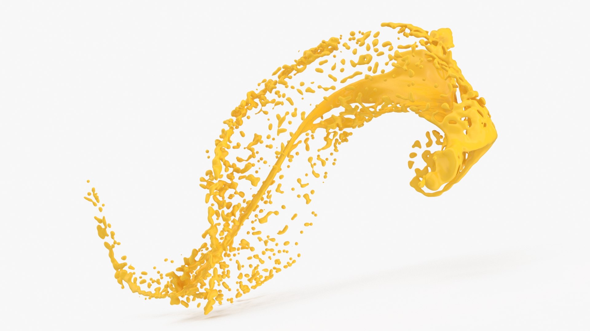 3D Yellow Splash 10 Model - TurboSquid 1872439