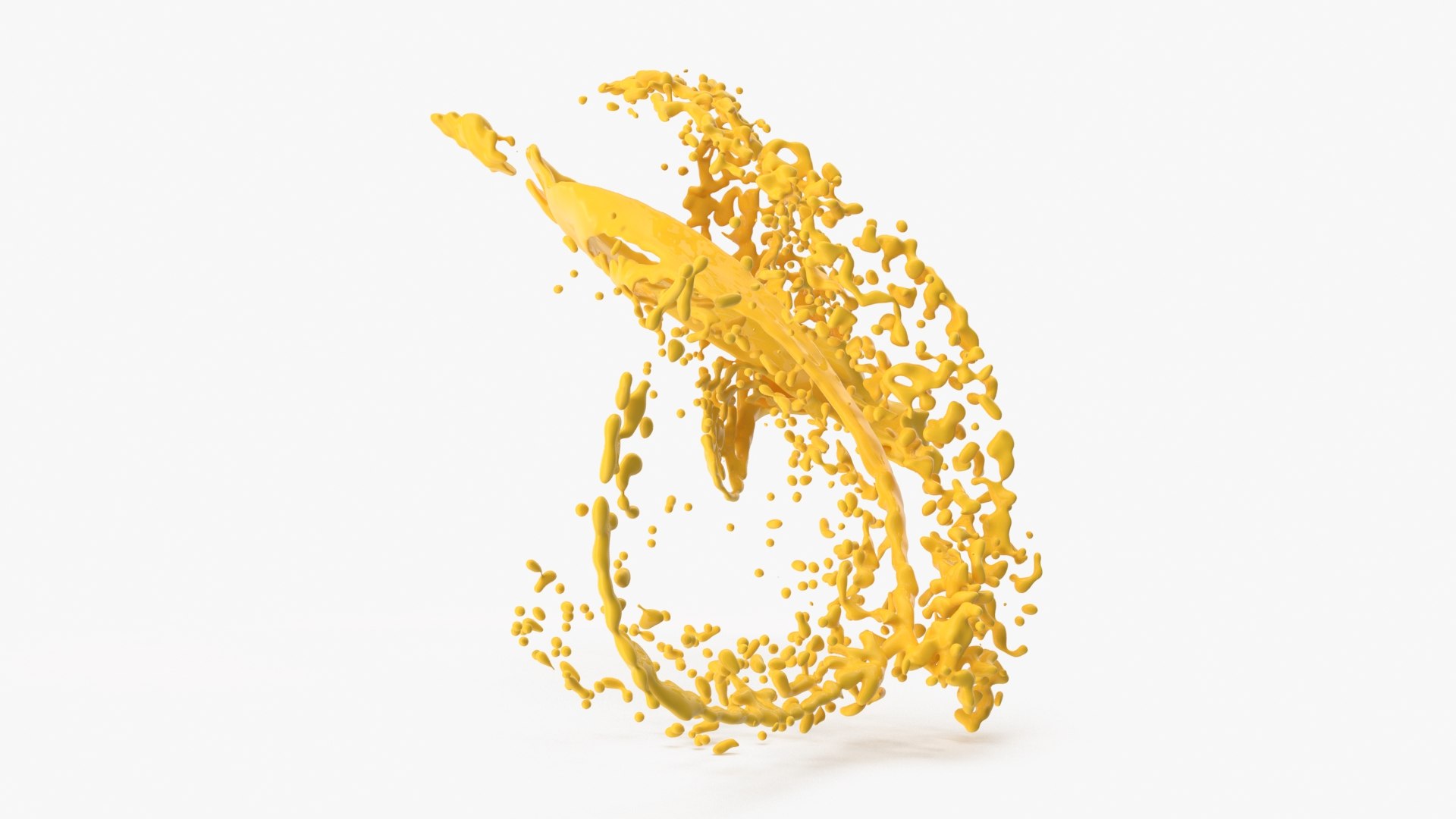 3D Yellow Splash 10 Model - TurboSquid 1872439