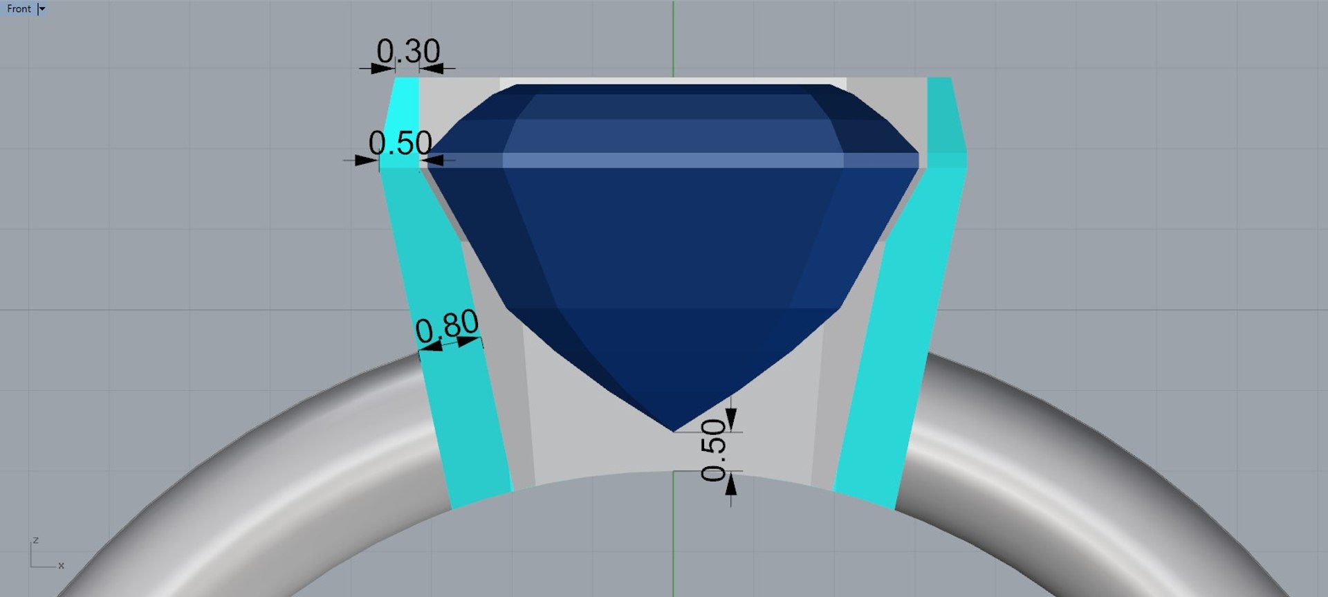 Emerald Cut Engagement Ring 3D Model - TurboSquid 2341029