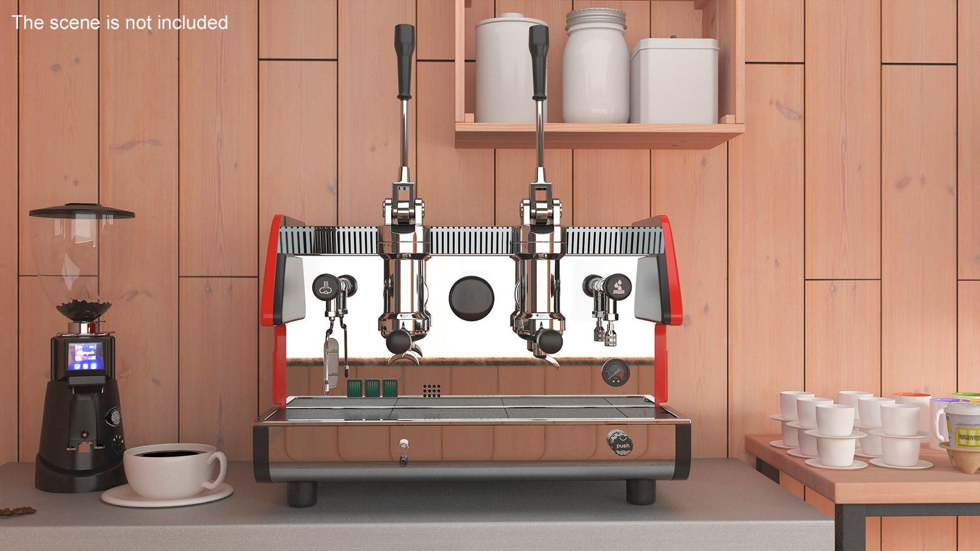 2-Group Lever Commercial Espresso Machine Model - TurboSquid 2207230