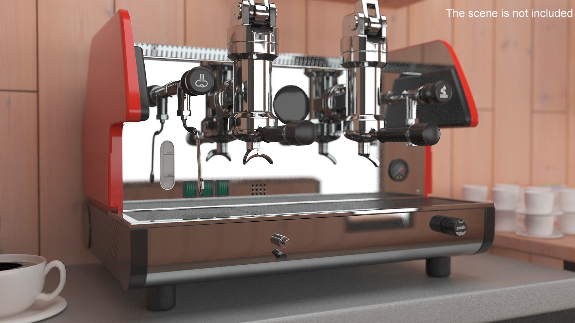 2-Group Lever Commercial Espresso Machine Model - TurboSquid 2207230