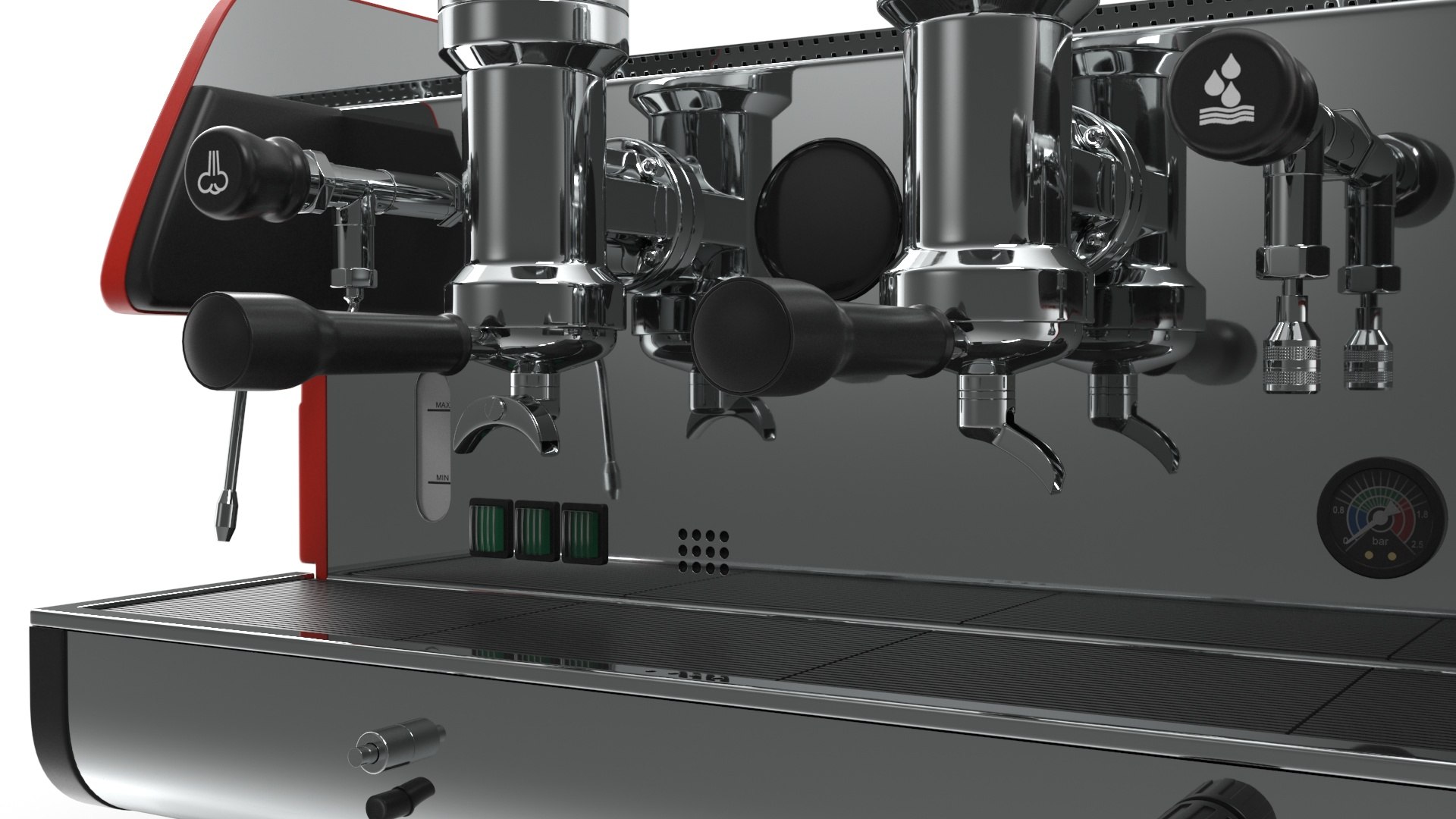 2-Group Lever Commercial Espresso Machine Model - TurboSquid 2207230