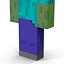 Minecraft Zombie Rigged 3d Model