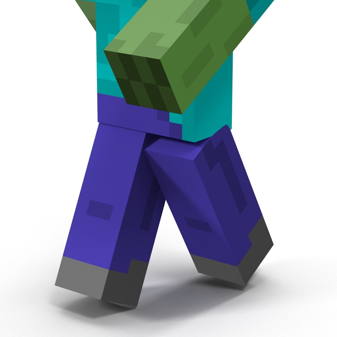 Minecraft Zombie Rigged 3d Model